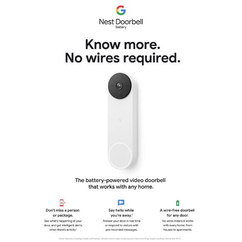Google Nest Doorbell Battery Smart Secure Centre