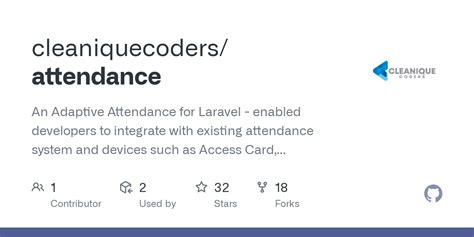 Github Cleaniquecoders Attendance An Adaptive Attendance For Laravel Enabled Developers To