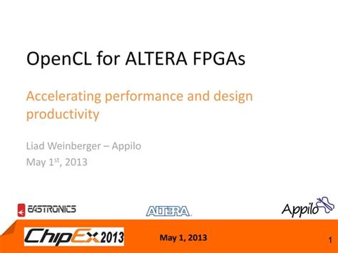 Track F Opencl For Altera Fpgas Accelerating Performance And Design
