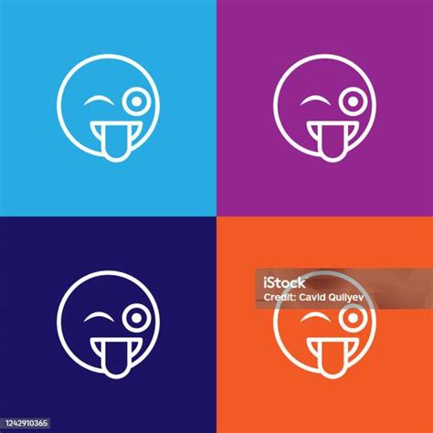 Dil Emoji Anahat Simgesi İşaretler Ve Semboller Web Logo Mobil Uygulama