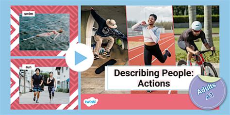 Esl Describing People Powerpoint Actions Adults A1