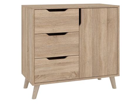 Комод на ножках в спальню или детскую с тремя ящиками и одной закрытой тумбой Пехотин К 3 1