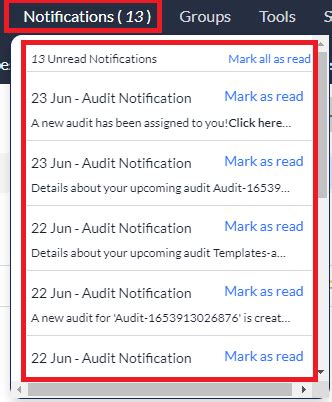 Notifications Menu