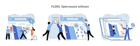 Premium Vector Floss Open Source Software Code Of Created Program