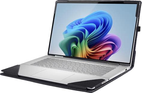 Laptop Case For Microsoft Surface Laptop 7 Pu Leather Folio Stand