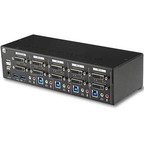 Startech Com 4 Port Dual Monitor Dual Link DVI KVM Switch 1440p Dual Screen View Display