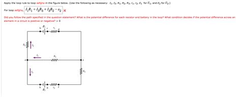 Solved Apply The Loop Rule To Loop Aefgha In The Figure
