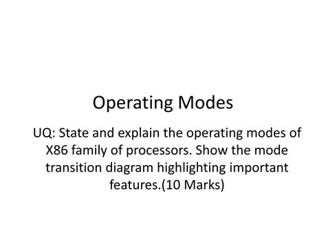 PPT Operating Modes PowerPoint Presentation Free Download ID 6612007