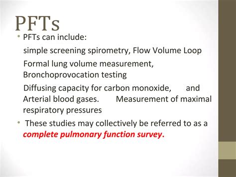 Lung Function Tests Ppt