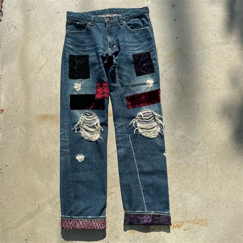 Number Nine Number Nine Aw03 Kurt Period Patchwork Jeans Grailed