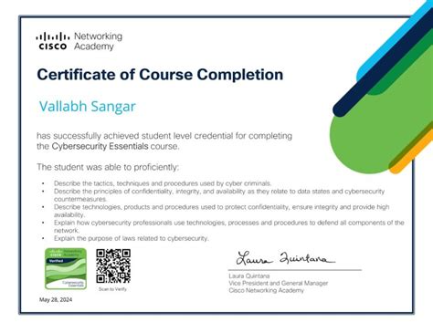 Vallabh Sangar On Linkedin Cybersecurity Cisco Netacad
