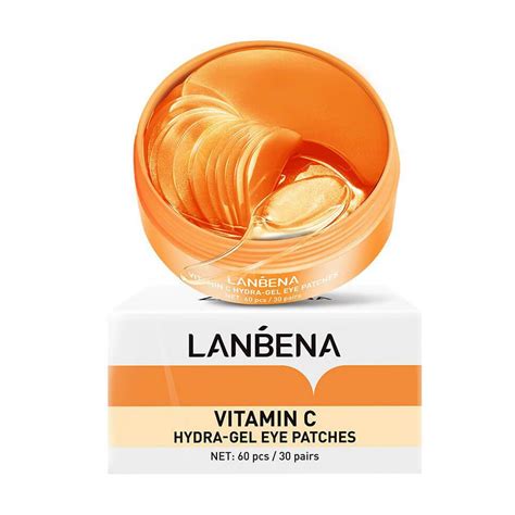 Осветляющие гидрогелевые патчи для кожи вокруг глаз Lanbena Vitamin C ...