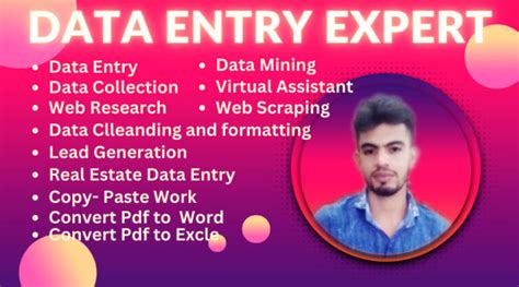 Do Accurate Data Entry Copy Paste Web Scraping Virtual Assistant By
