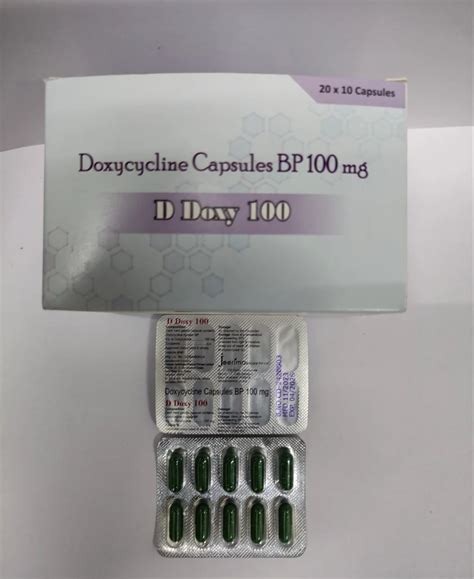 Doxycycline Capsules Bp 100mg D Doxy 100 Packaging Size 1x10 At ₹ 250 Strip In Nagpur