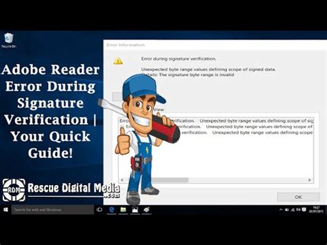 Adobe Reader Error During Signature Verification | Your Quick Guide! | Rescue Digital Media ...