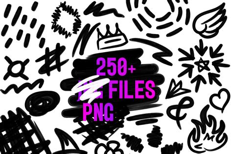 Scribble Marker Elements Design Cuts