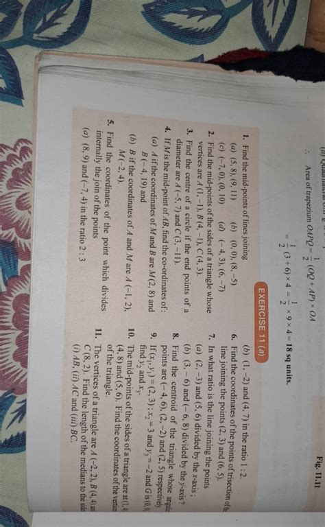 Find The Mid Points Of The Sides Of A Triangle Whose Vertices Are A 1 −1