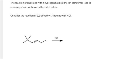 Answered: The reaction of an alkene with a… | bartleby