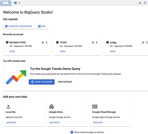 Explore The Google Cloud Console BigQuery