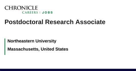 Postdoctoral Research Associate Job With Northeastern University 37872757