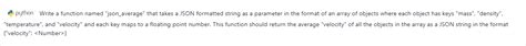 Solved Python Write A Function Named Jsonaverage That