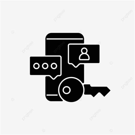 Social Media Password Black Glyph Icon Web Icon Social Media Vector