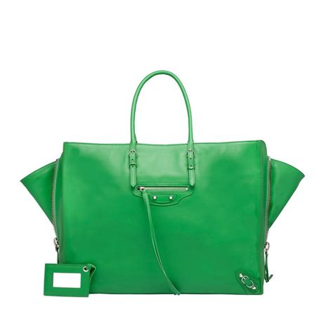 Balenciaga Papier A4 Zip Around Vert Gazon Womens Tote Balenciaga