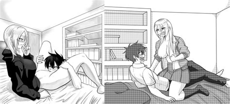 Rule 34 Black And White Blush Cunnilingus Delinquent Eye Contact Female Giving Head Gutsbro14