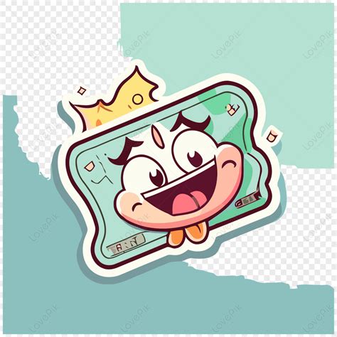 클립 아트 안에 만화 일러스트 캐릭터가 있는 스티커 벡터상표 Png 일러스트 무료 다운로드 Lovepik