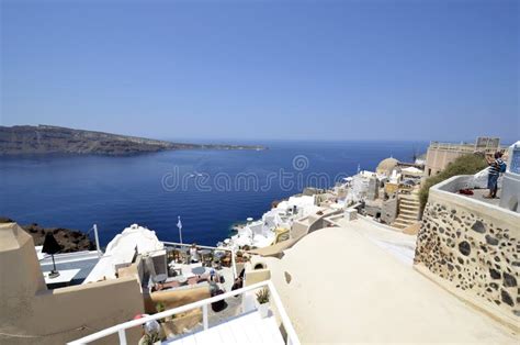 Greece Santorini Island Oia View With Caldera Editorial Stock Image Image Of Tourism Travel