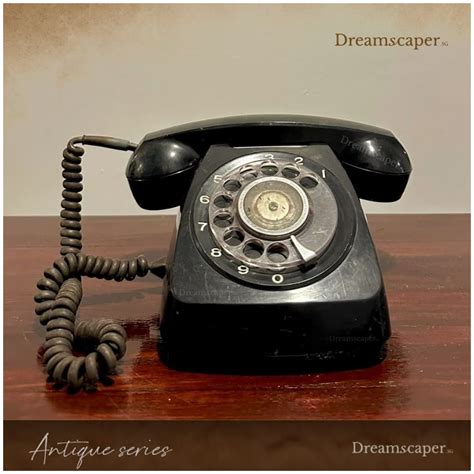 Vintage Black Rotary Phone Antique Old School Props Rental Singapore