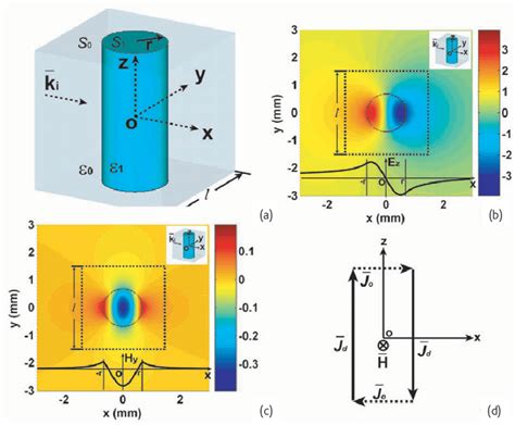 Electric And Magnetic Field Distributions In A Dielectric Rod At The