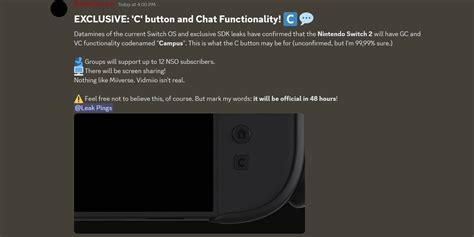 Nintendo Switch 2s C Button A Surprising Function Revealed