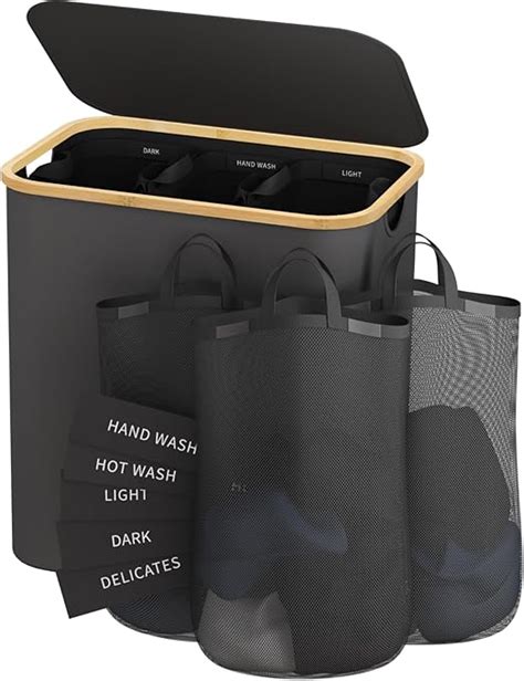 Amazon.com: Laundry Hamper with Lid, 160L Dirty Clothes Hamper for ...