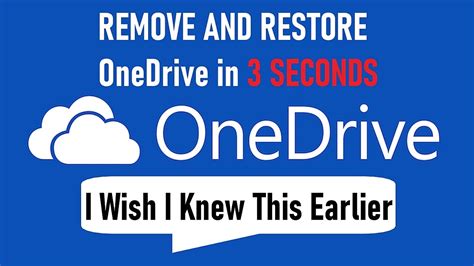 How To Remove Disable And Restore OneDrive In 3 SECONDS Via CMD YouTube
