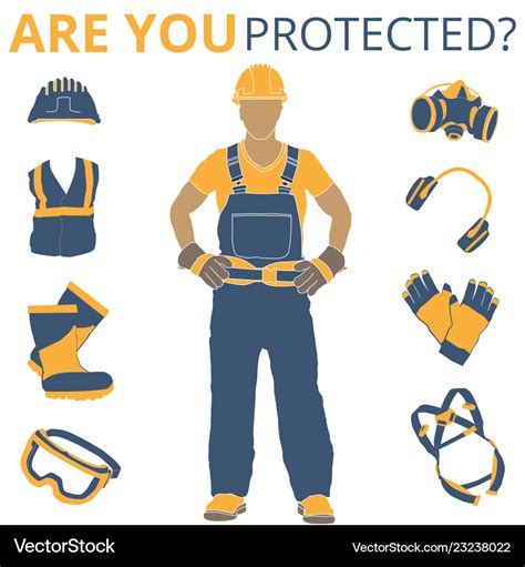 Personal Protective Equipment Ppe Collection Vector Image
