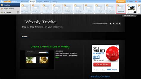 How To Put An Ad At The Top Of Your Weebly Site Editor Tricks