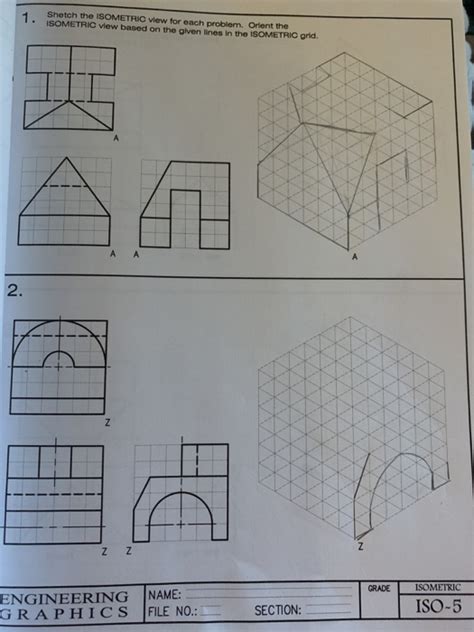 Solved Shetch The Isometric View For Each Problem Orient