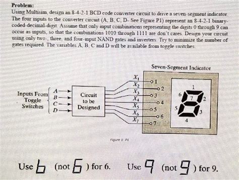 Problem Using Multisim Design An 8 4 2 1 Bcd Code Converter Circuit
