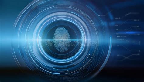 Consumer Future And Technology Concepts Biometric Security System