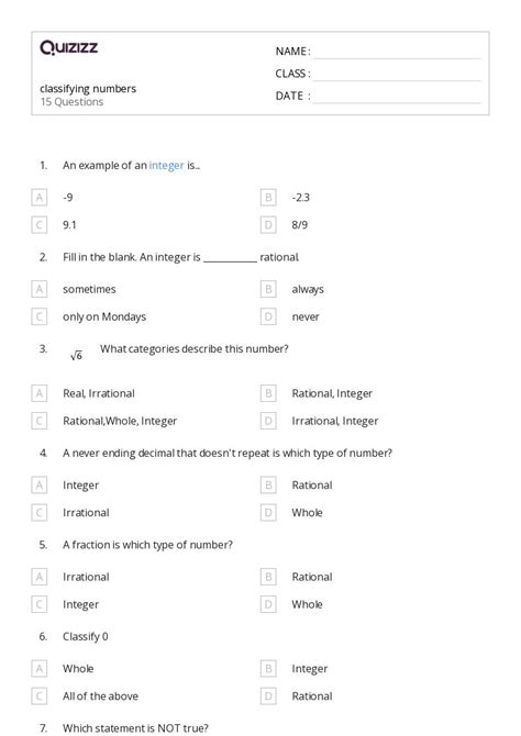 50 Classifying Shapes Worksheets For 7th Grade On Quizizz Free