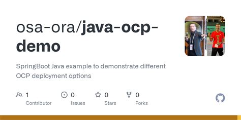 Github Osa Orajava Ocp Demo Springboot Java Example To Demonstrate Different Ocp Deployment