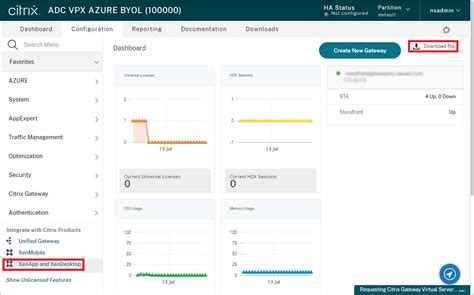 Import A Citrix Gateway StoreFront 2203