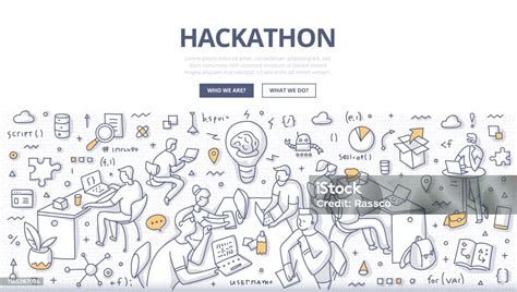 Hackathon Doodle Concept Stock Illustration Download Image Now Hackathon Event Coworking