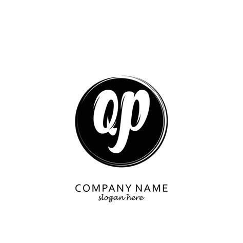 Initial Qp With Black Circle Brush Logo Template 11299476 Vector Art At Vecteezy