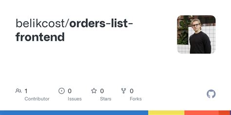 Github Belikcost Orders List Frontend
