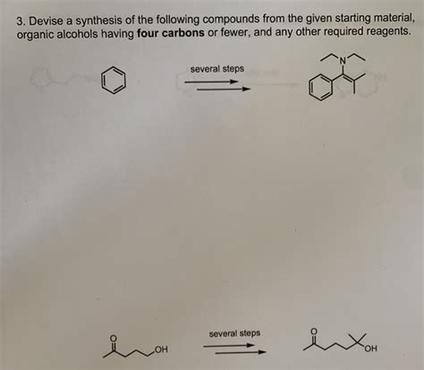 Solved 3. Devise a synthesis of the following compounds from | Chegg.com