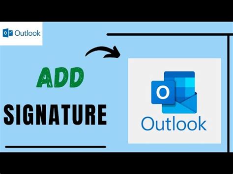 How To Add Signature In Microsoft Outlook YouTube