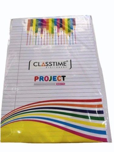 Single Line White Class Time Project Sheet Gsm 80 Size Dimension 6x12inch W X L At ₹ 20
