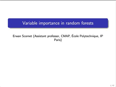 Variable Importance Measures For Random Forests Quantinar